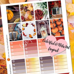 FALL PLANNER STICKERS, Fall Photo Planner Kit, Printable Autumn Sticker ...