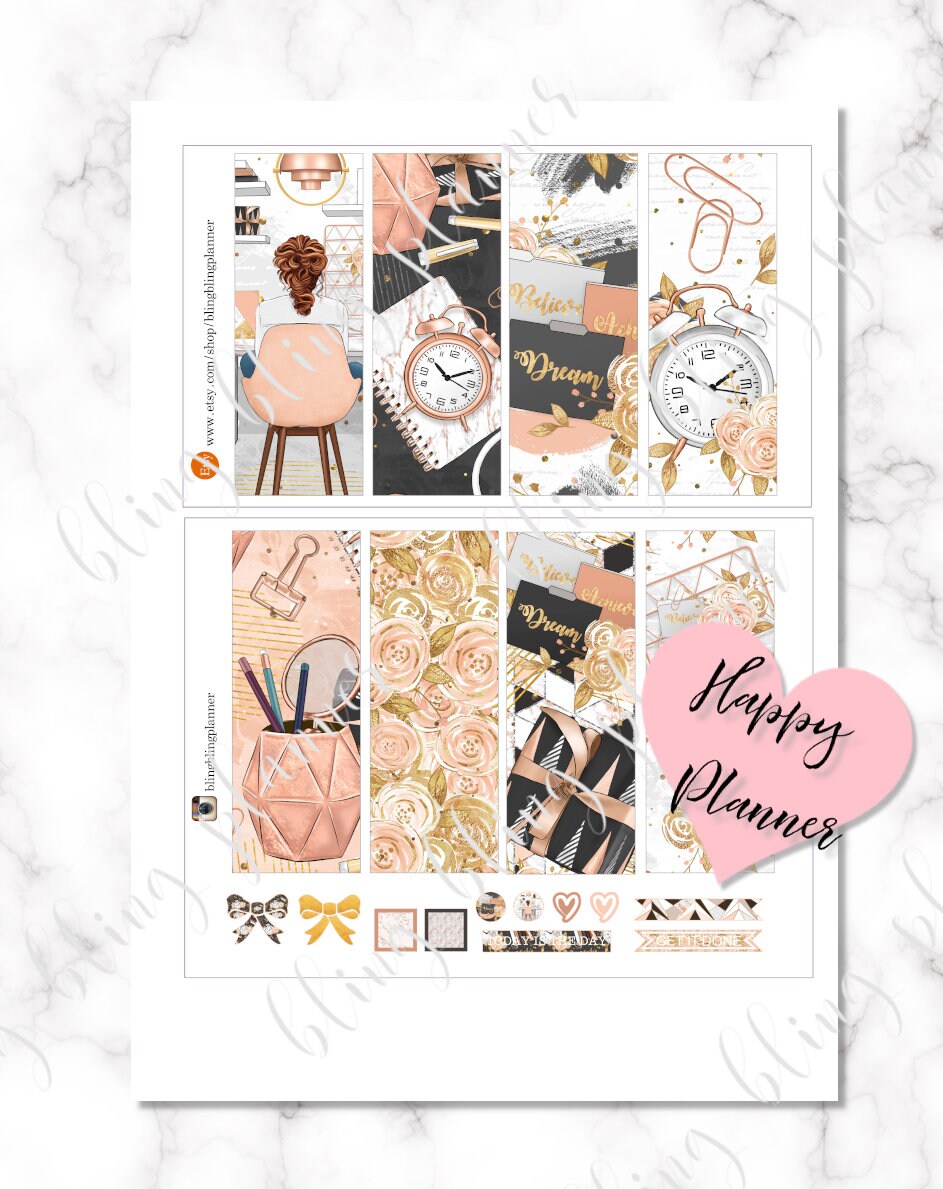 HAPPY PLANNER GIRL Sticker Printable Girl Boss Happy Planner - Etsy