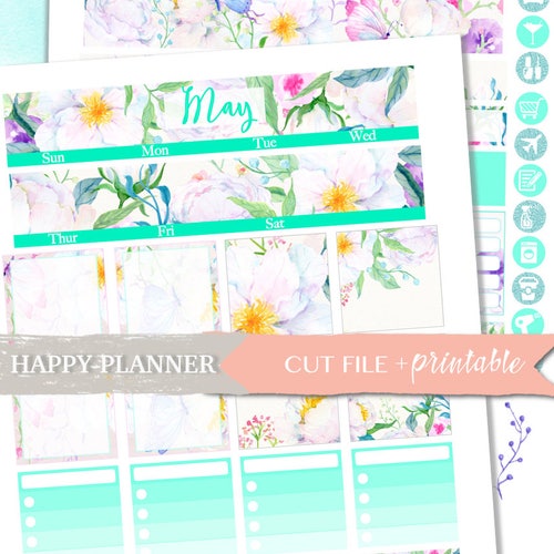 May PRINTABLE Planner Stickers Printable May Monthly Stickers | Etsy