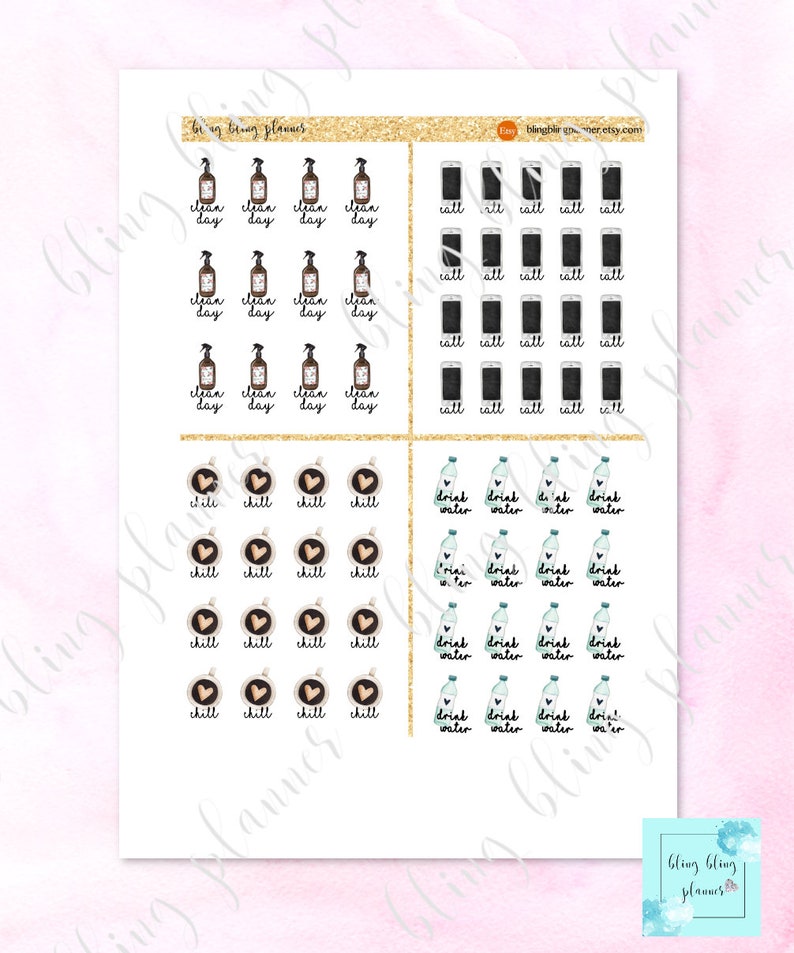 DAILY Routine PRINTABLE PLANNER Stickers Printable Workout - Etsy