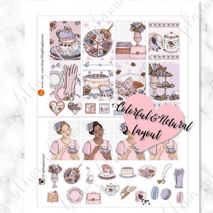 TEA PARTY PLANNER Stickers, Spring Planner Stickers, Afternoon Tea ...