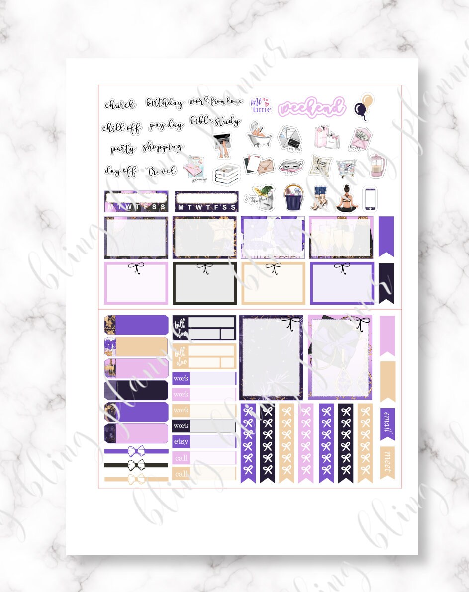 NEW YEAR PLANNER Stickers Printable New Year Planner - Etsy