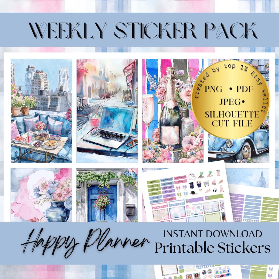 Spring HAPPY PLANNER Stickers, Flower Sticker Sheet, Classic Happy ...