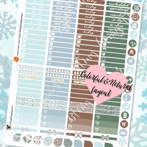 WINTER PRINTABLE PLANNER Stickers, Winter Snow Printable Kit, Winter ...