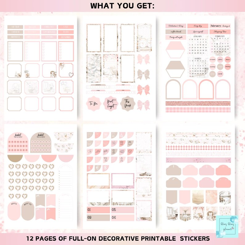 PRINTABLE Journal Sticker Bundle, Over 750 Journal Sticker, Scrapbook ...