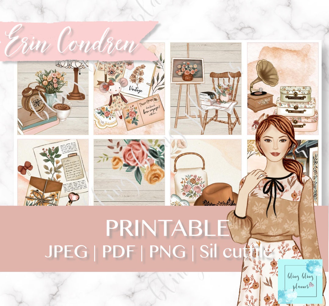 FALL PRINTABLE PLANNER Stickers, Drawing Planner Sticker, Autumn ...