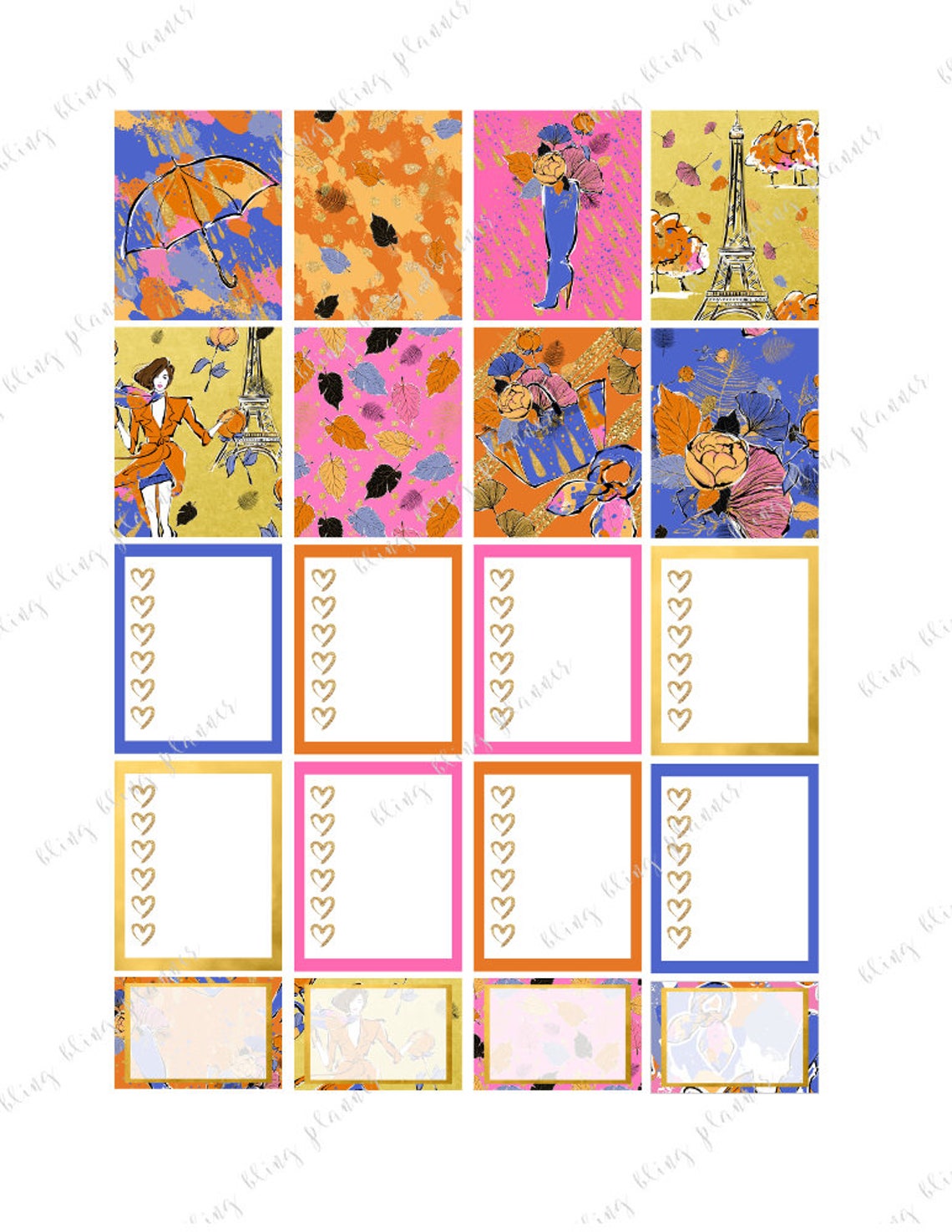 FALL PLANNER PRINTABLE Fall Girl Stickers Fall Printable - Etsy