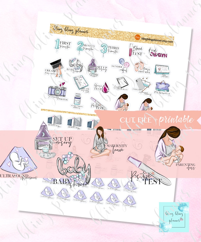 PREGNANCY PLANNER STICKERS Pregnancy Planning Printable | Etsy