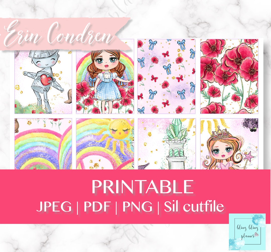 Wizard of Oz PRINTABLE PLANNER Stickers, Dorothy Printable Sticker ...