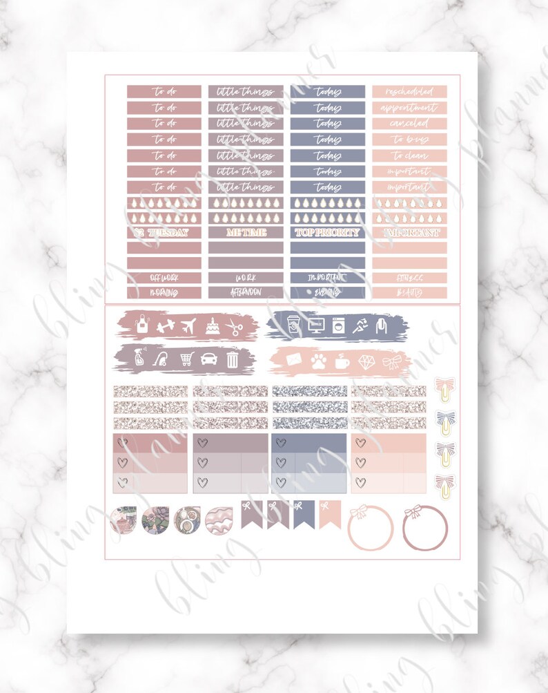 PRINTABLE PLANNER STICKER Rainy Day Planner Kit Printable - Etsy