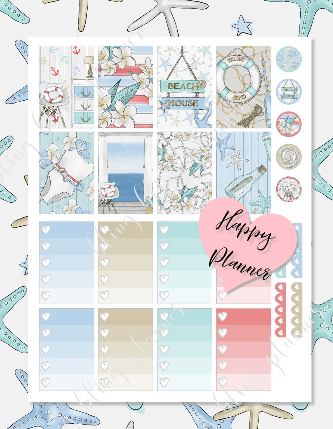 HAPPY PLANNER Summer Stickers Happy Planner Printable Sticker - Etsy