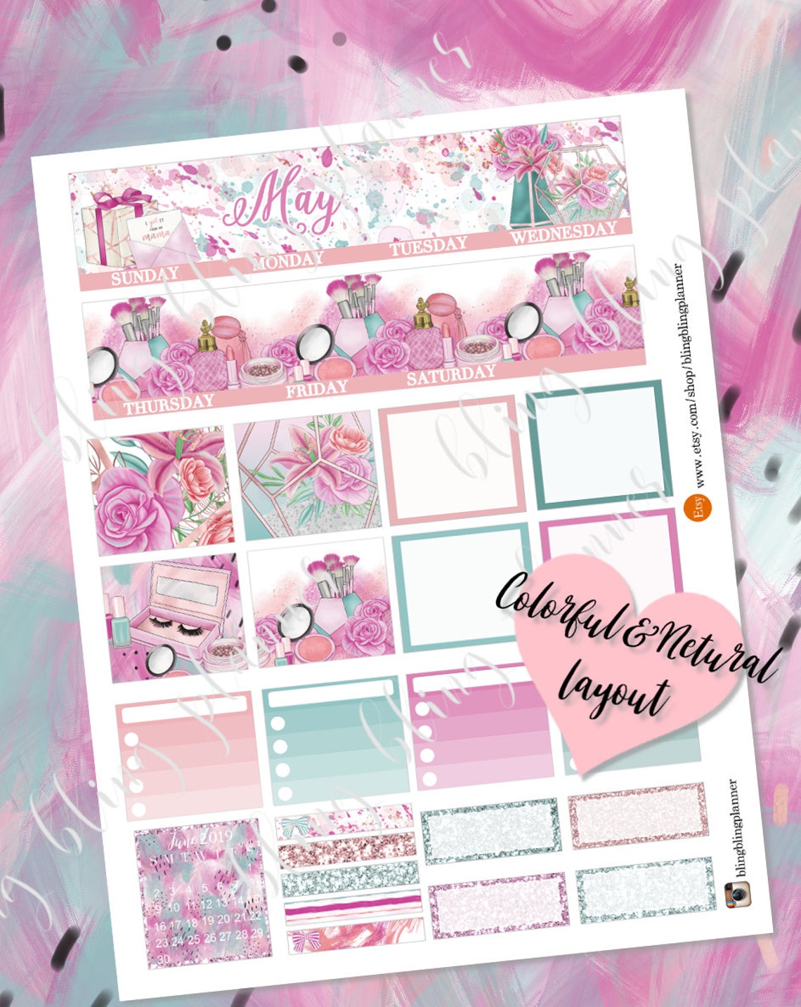 MAY MONTHLY PLANNER Kit Printable Mothers Day Planner Sticker - Etsy