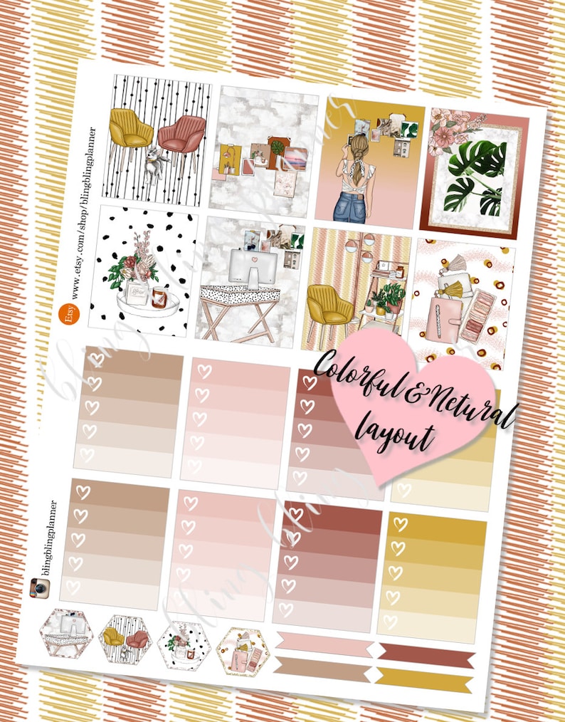SWEET HOME Planner STICKERS, Printable Sticker Kits, Printable Planner ...