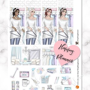 TIDY UP HAPPY Planner Stickers, Happy Planner Printable, House Cleaning ...