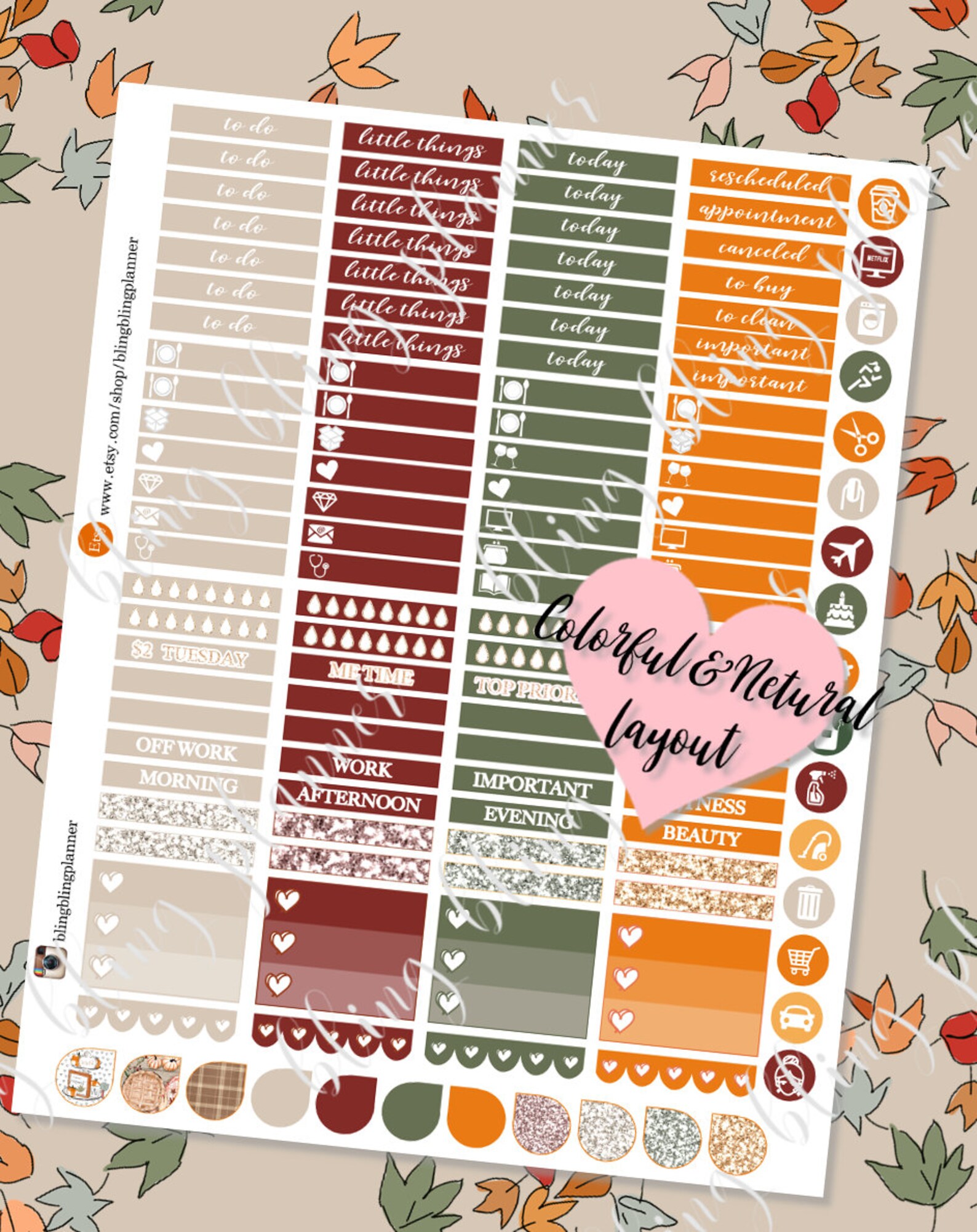 THANKSGIVING PLANNER STICKERS Thanksgiving Printable Planner | Etsy