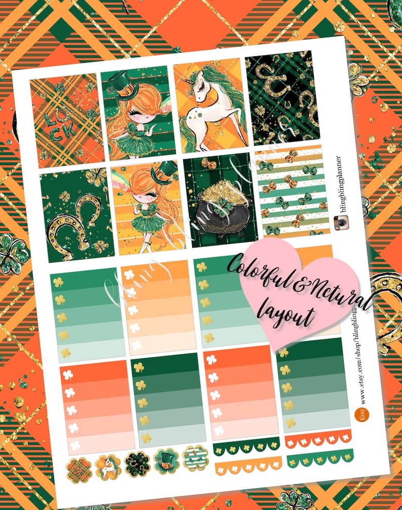 Printable ST PATRICKS DAY Planner Stickers St Patty Printable - Etsy