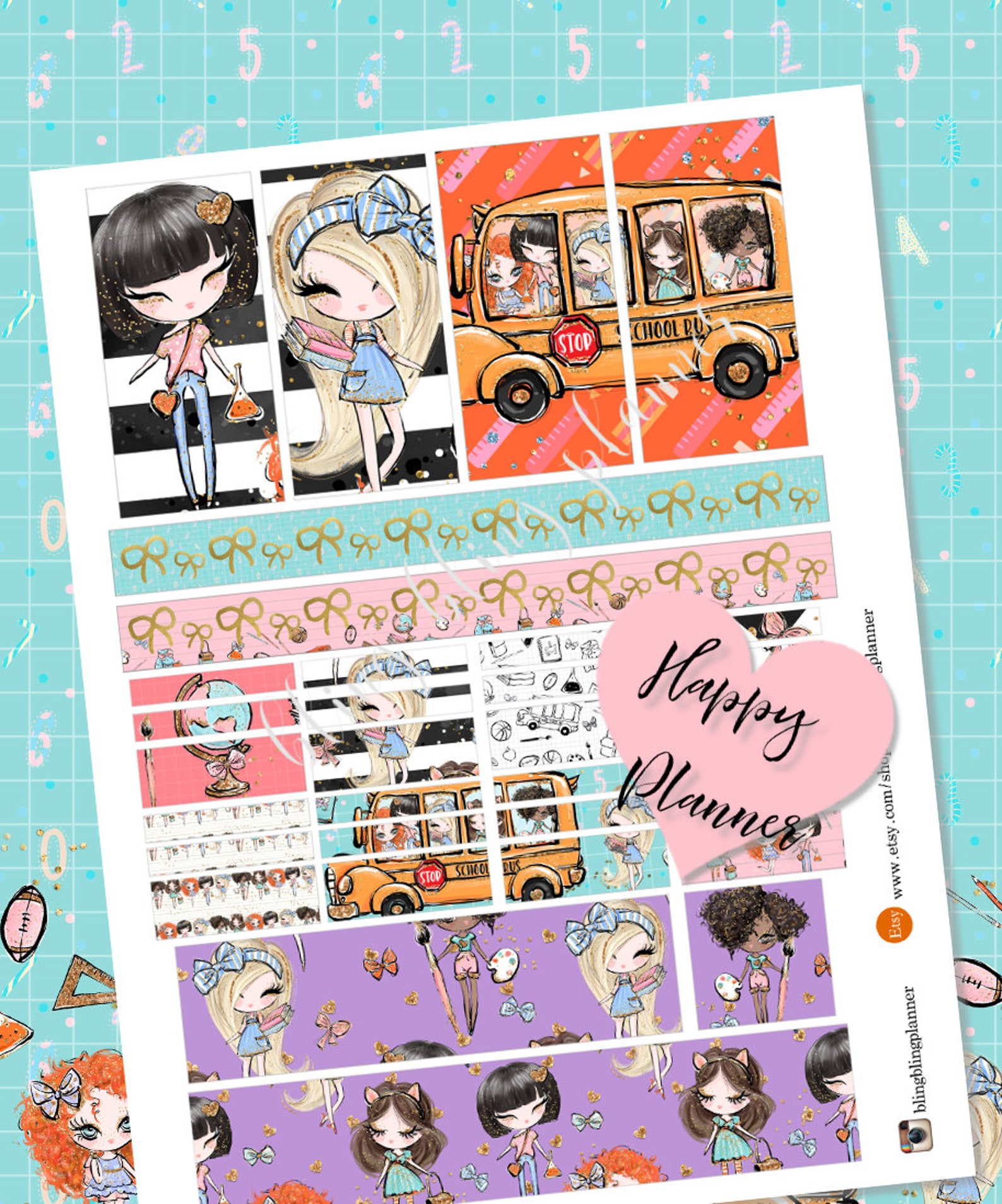 BACK TO SCHOOL Happy Planner Stickers Happy Planner Stickers - Etsy