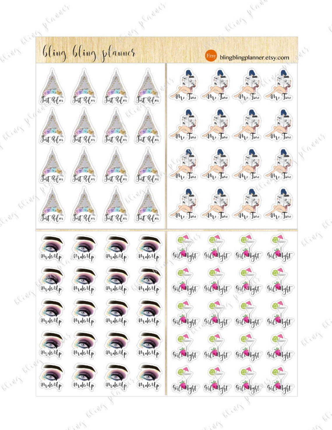 DAILY PLANNER DECO Stickers Functional Deco Planning Sticker - Etsy