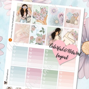 SPRING PRINTABLE PLANNER Stickers, Spring Girl Planner Kit, April ...