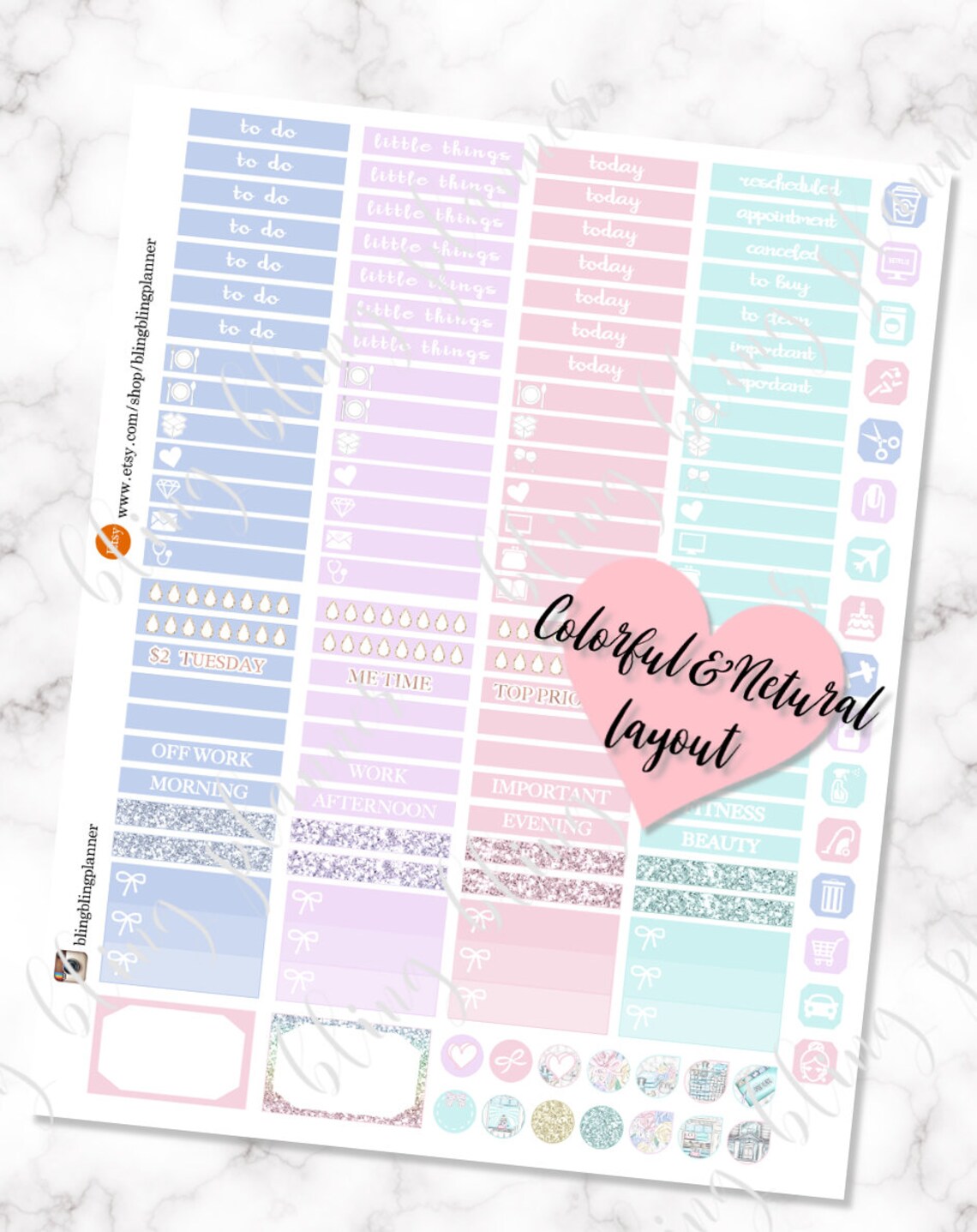 TIDY UP PLANNER Stickers Printable Planner Printable House - Etsy