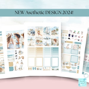 PRINTABLE PLANNER STICKERS, Beach Printable Planner Stickers, Summer ...