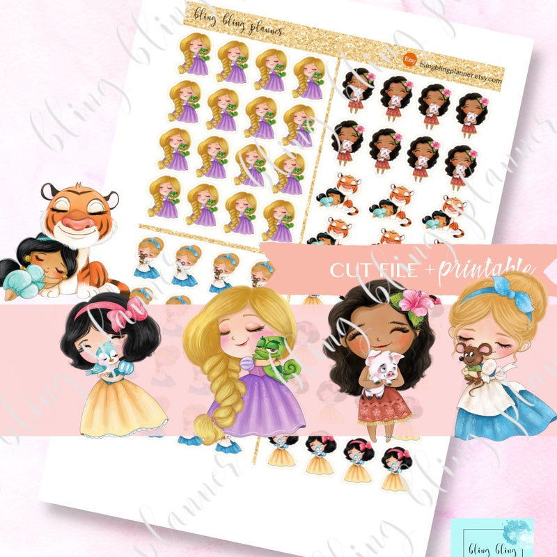 Cinderella Stickers - Etsy