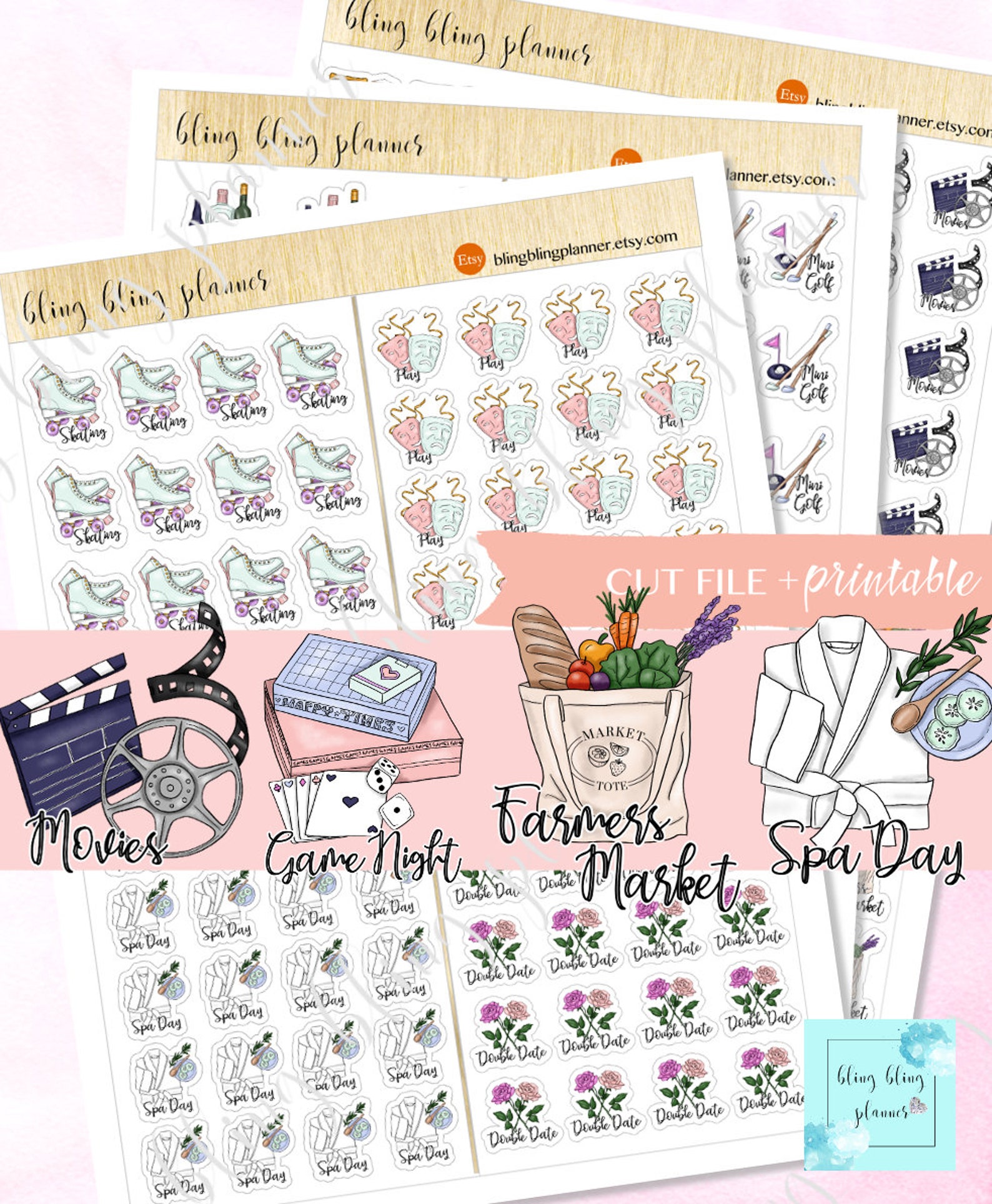 PRINTABLE PLANNER ICON Stickers Printable Planning Stickers | Etsy