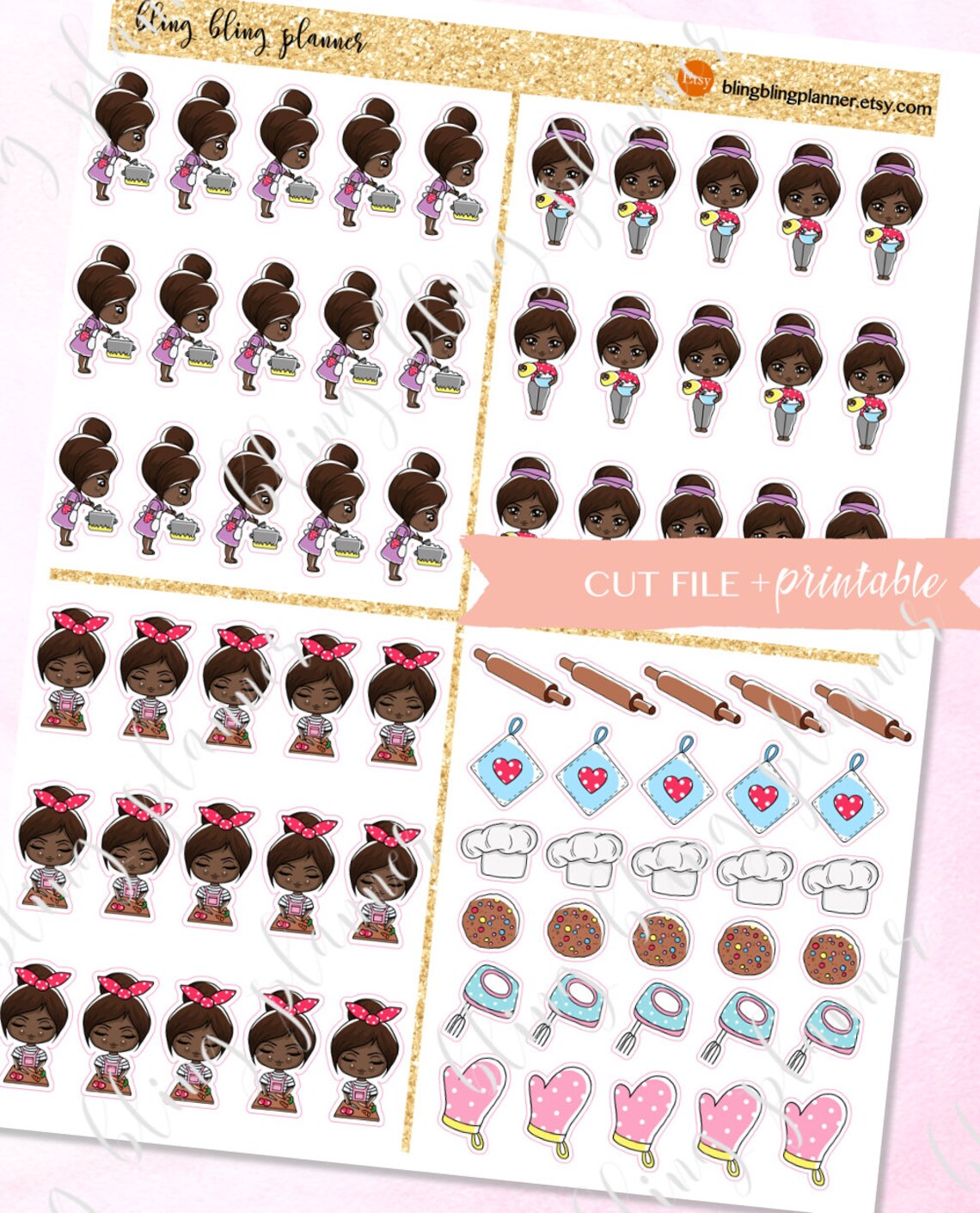 PRINTABLE PLANNER ICON Stickers Printable Cooking Sticker | Etsy