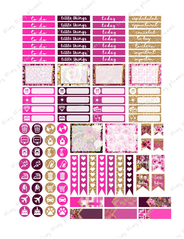 FALL PLANNER PRINTABLE Stickers Fashion Girl Sticker - Etsy