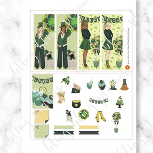 PRINTABLE St PATRICKS DAY Planner Kit, St Patty Girl Planner Stickers ...