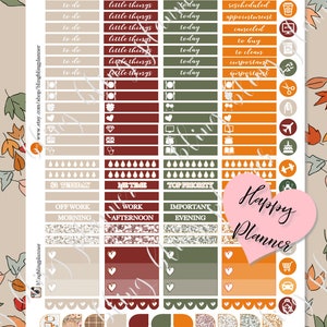 THANKSGIVING HAPPY Planner STICKERS, Thanksgiving Printable Planner ...