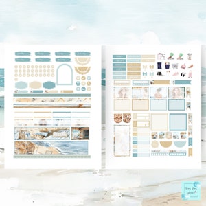 PRINTABLE PLANNER STICKERS, Beach Printable Planner Stickers, Summer ...