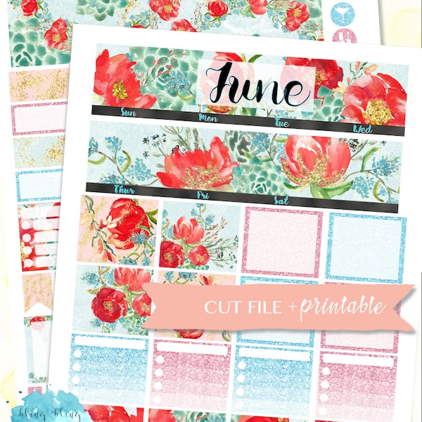 June Flower Planner - Etsy