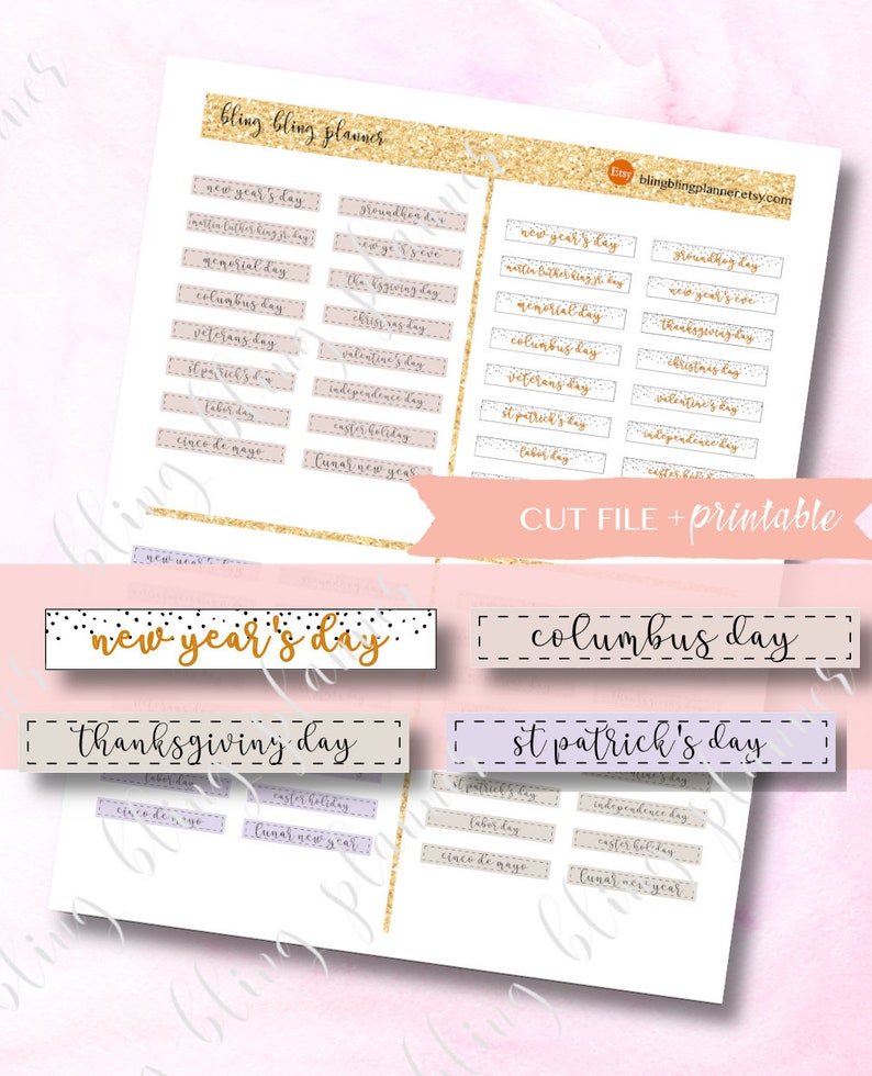 CALENDAR HOLIDAY Planner Stickers Printable Holiday Planner - Etsy