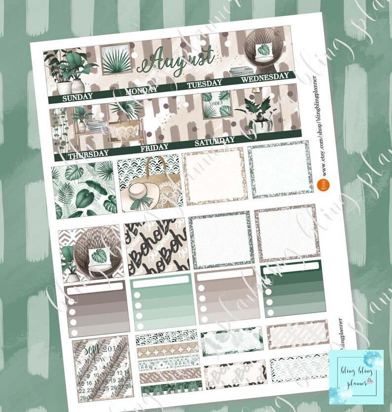 AUGUST MONTHLY KIT Printable August Monthly Printable - Etsy