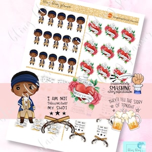 HAMILTON PRINTABLE Planner STICKERS, Hamilton Musical Sticker, Cute ...
