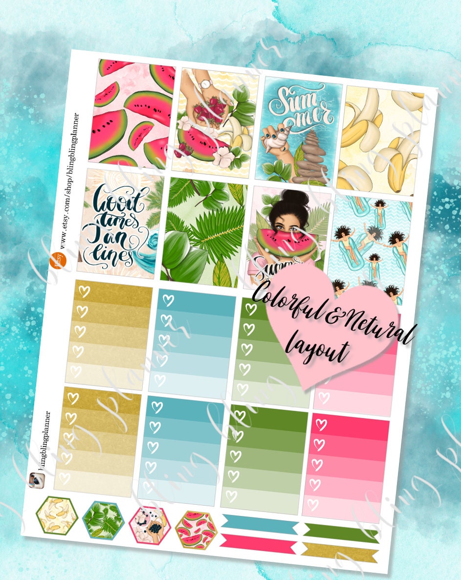 PRINTABLE Planner Stickers Summer Planner Stickers - Etsy