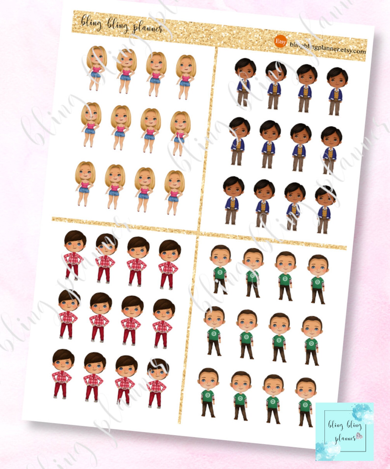 BIG BANG THEORY Stickers Printable Big Bang Theory Sticker - Etsy
