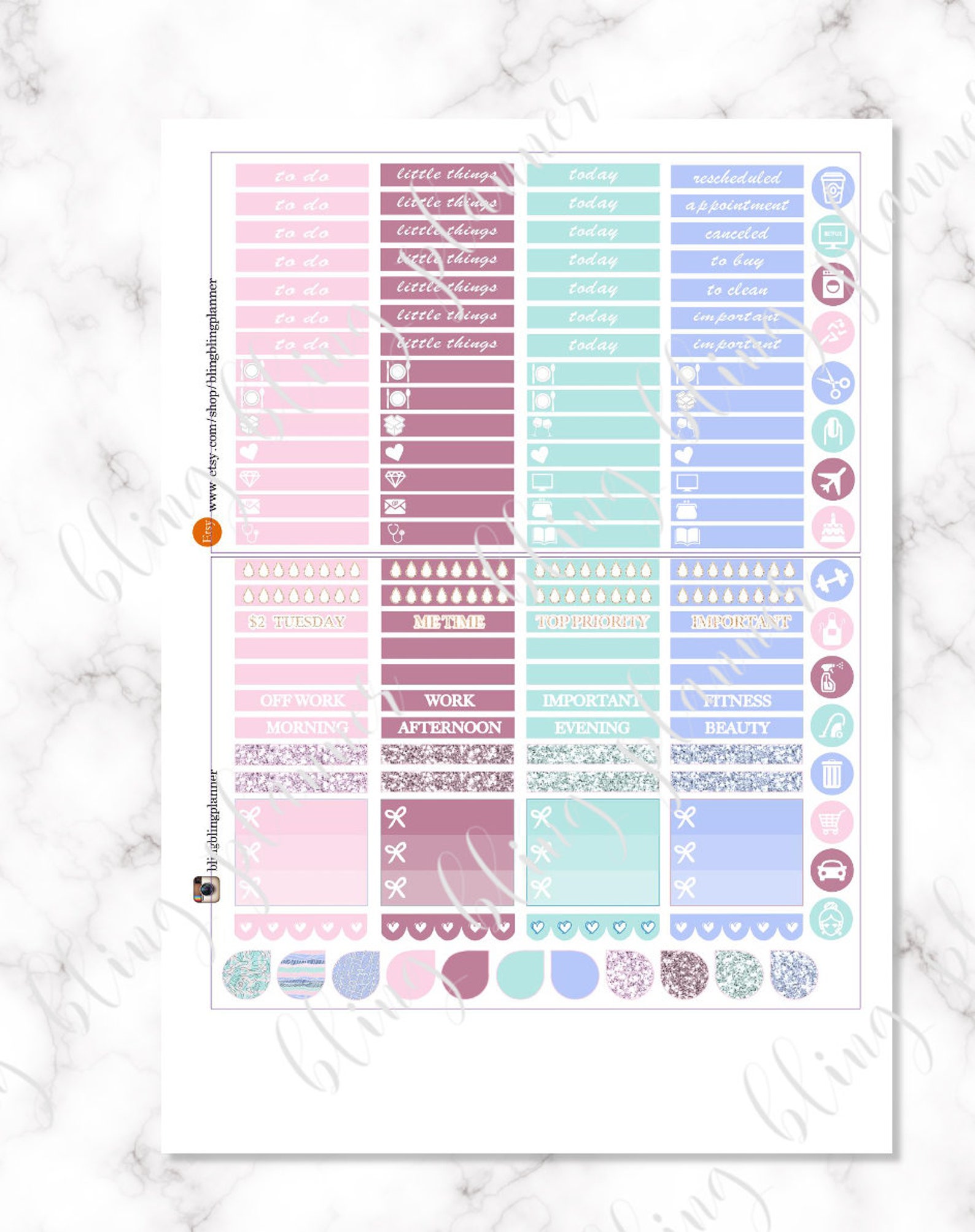 TRAVEL WEEKLY STICKERS Printable, Vacation Planner Stickers, Printable ...