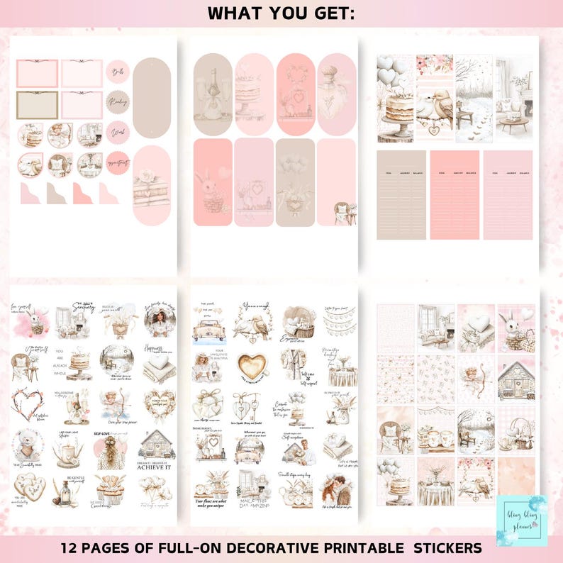 PRINTABLE Journal Sticker Bundle, Over 750 Journal Sticker, Scrapbook ...