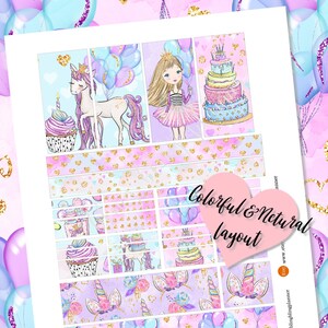 BIRTHDAY PRINTABLE Planner STICKERS, Printable Planner Stickers ...
