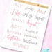 PRINTABLE MONTH STICKERS, Month Script Planner Stickers, October ...