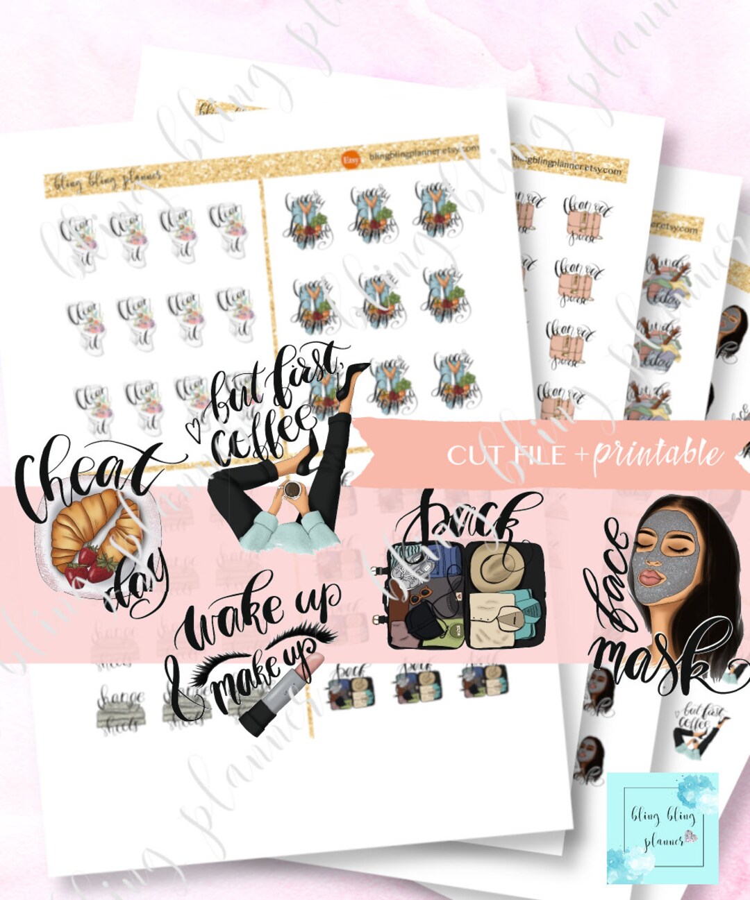 DAILY PLANNER DECO Stickers, Cheat Day Sticker, Printable Daily ...