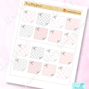 MEMO PAD PLANNER Stickers, Printable Box Stickers, Printable Memo ...