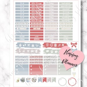 WINTER HAPPY PLANNER Stickers, Snow Printable Planner Stickers ...