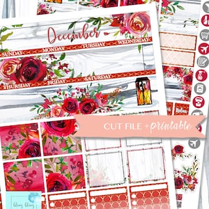 DECEMBER MONTHLY PRINTABLE, Christmas Monthly Kit, December Monthly ...