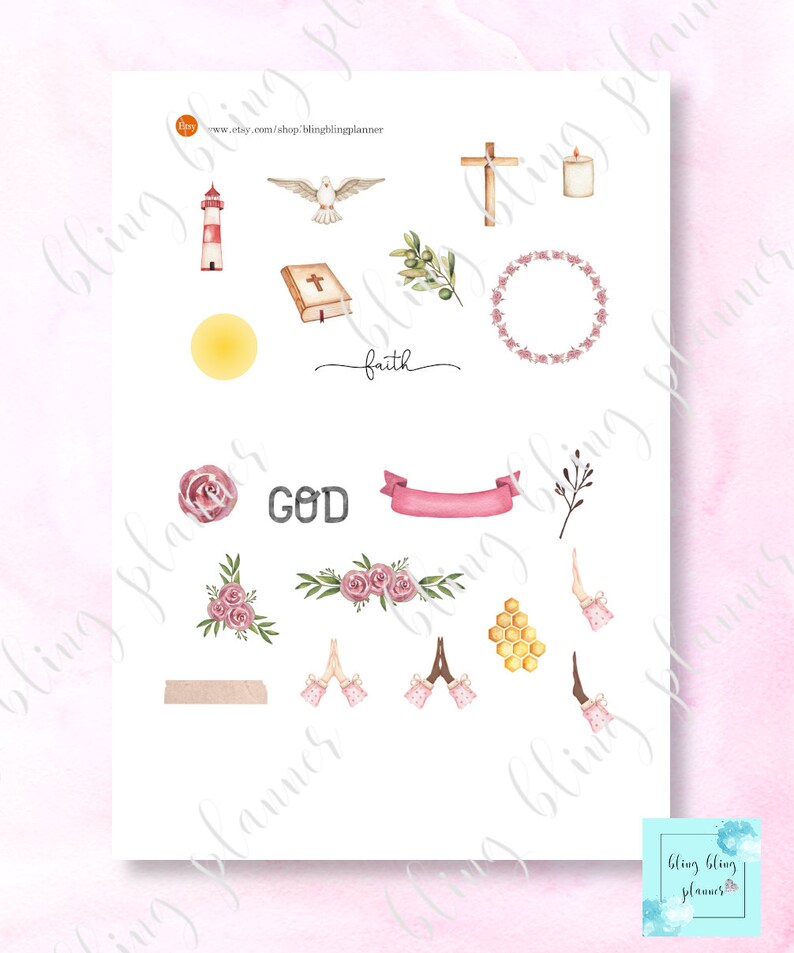 FAITH PRINTABLE PLANNER Stickers, Printable Faith Quote Stickers ...