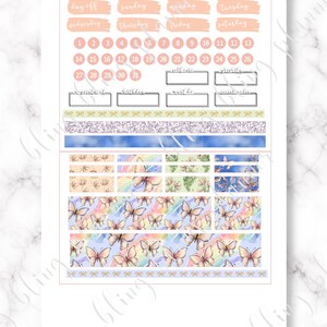 BUTTERFLY PRINTABLE PLANNER Stickers, Spring Planner Sticker, Rainbow ...