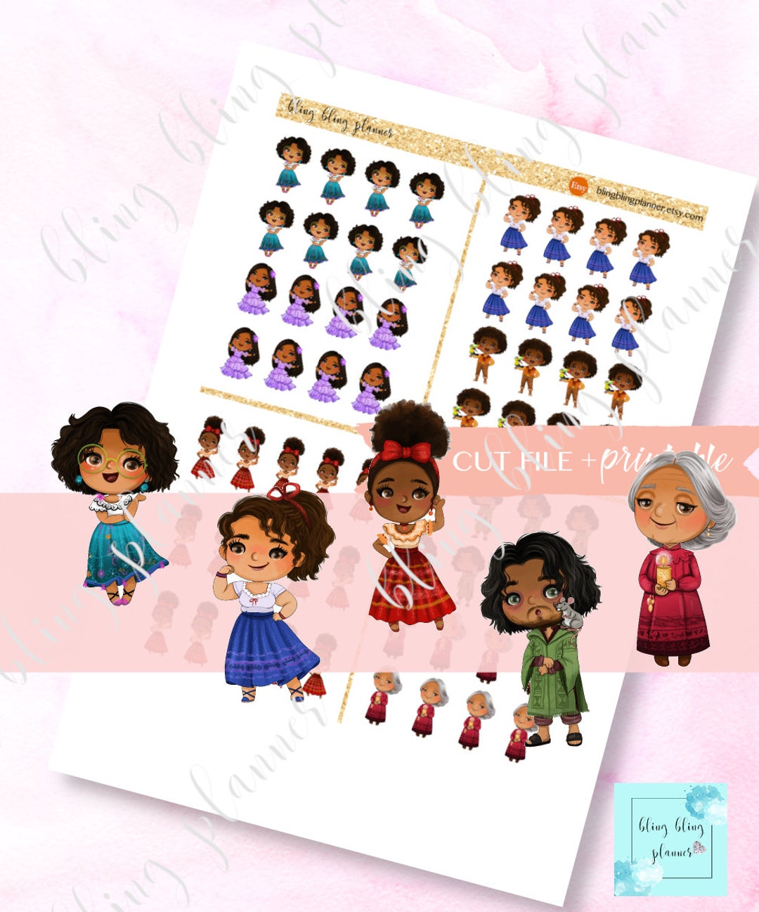MIRACLE FAMILY STICKERS, Printable Encanto Stickers, Printable Mirabel ...