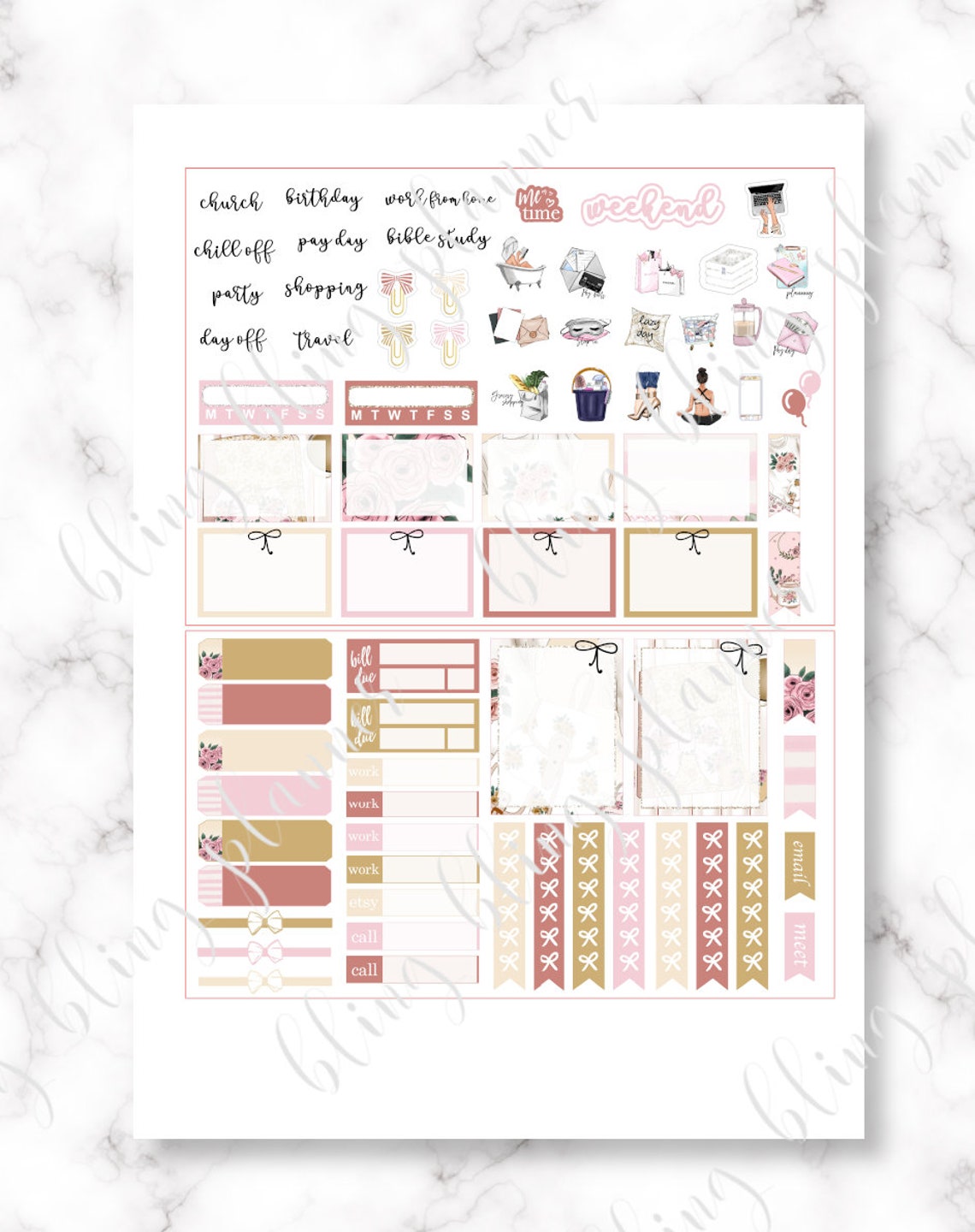 FARM HOUSE Planner STICKERS Spring Printable Sticker Spring - Etsy